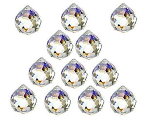 12 pcs crystal ball prism suncatcher rainbow pendants maker, hanging crystals prisms for windows,for feng shui,for home,office,garden decoration