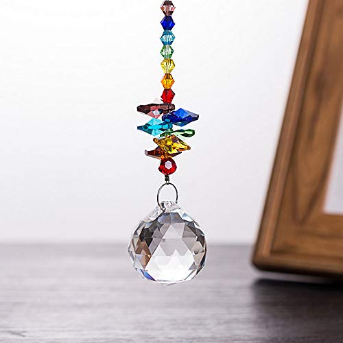 12 Pcs Crystal Ball Prism Suncatcher Rainbow Pendants Maker, Hanging Crystals Prisms for Windows,for Feng Shui,for Home,Office,Garden Decoration