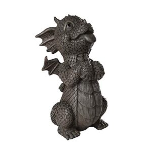 pacific giftware garden dragon good dragon panting dragon garden display decorative accent sculpture stone finish 10 inch tall