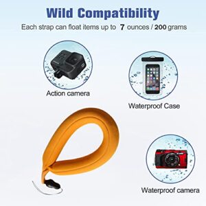 WLPREOE Waterproof Floating Handle Hand Grip for GoPro + Camera Float Strap for iPhone, Underwater Camera, for GoPro Hero 11 10 9 8 7 6(Orange) - Secure Your Camera Accessories!