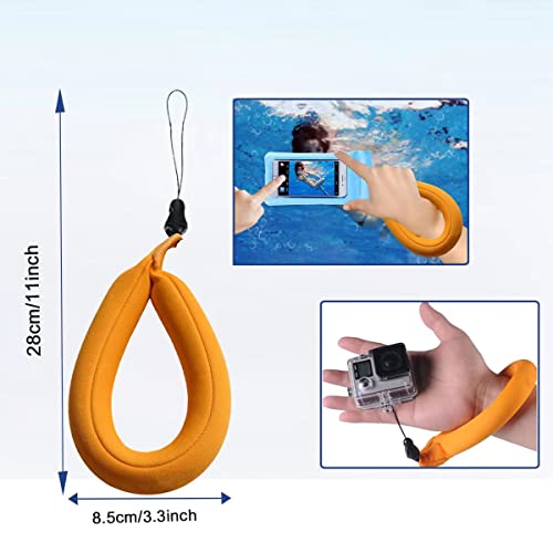 WLPREOE Waterproof Floating Handle Hand Grip for GoPro + Camera Float Strap for iPhone, Underwater Camera, for GoPro Hero 11 10 9 8 7 6(Orange) - Secure Your Camera Accessories!