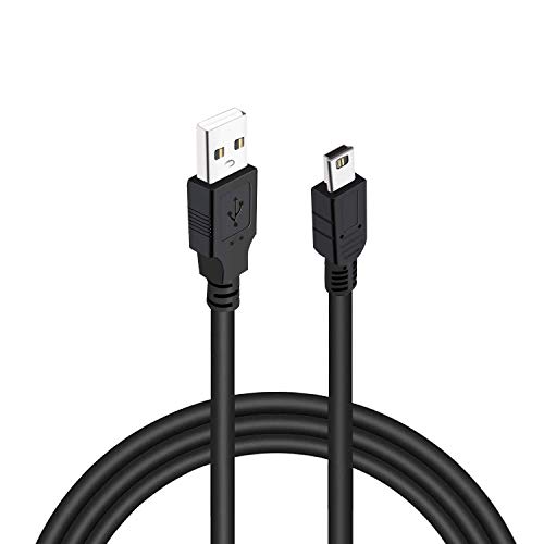 Suptig Charging Cable Mini USB Charging Cable 2 Pack Compatible for Gopro Hero 4 Silver Hero 4 Black Hero 3+ Silver Hero 3+ Black Hero 3 White Hero 3 Black Hero 3 Silver Hero 2 Hero 1(Black)