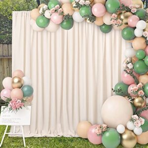 MoKoHouse 10ft x 8ft Champagne Backdrop Curtains for Parties Deep Champagne Backdrop Drape for Birthday Wedding 2 Panels 5ft x 8ft