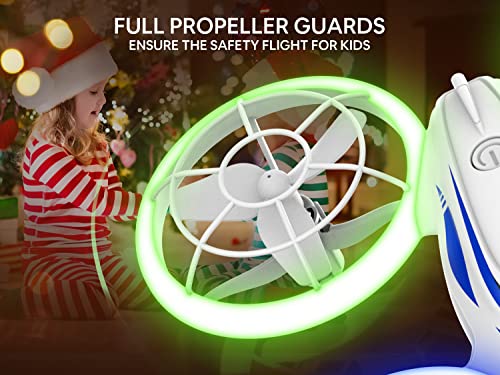 Heygelo S60 Drones for Kids, Mini Drone with LED Lights for Beginners, RC Quadcopter with Altitude Hold and Headless Mode, Full Propeller Protect, 3D Flips, 2 Batteries, Toys Gifts for Boys Girls