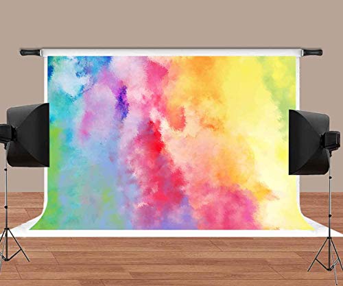 MEETSIOY Paint Art Backdrop Colored Oil Painting Photography Background Themed Party Photo Booth YouTube Backdrop 7x5ft PMT648