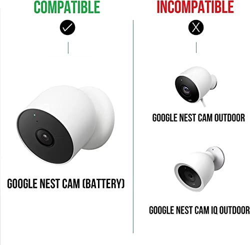 Wasserstein Solar Panel for Google Nest Cam Outdoor or Indoor, Battery - 2.5W Solar Power - Made for Google Nest (3-Pack)