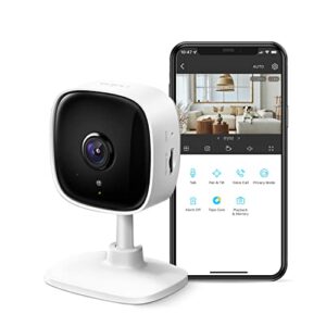 tp-link tapo 2k indoor security camera for baby monitor, dog camera w/ motion detection, 2-way audio siren, night vision, cloud & sd card storage(up to 256 gb), works w/ alexa & google home(tapo c110)