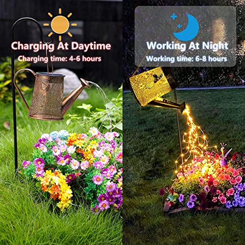 TEDOF Solar Watering Can Lights Outdoor Decor,Solar Garden Lights Mothers Day Gifts,Hummingbird Watering Can with Lights,Outdoors Waterproof Lanterns Lawn Birthday Party Decor