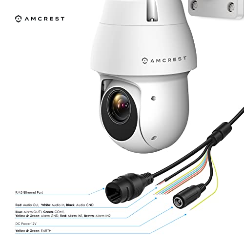 Amcrest 8MP Outdoor PTZ POE + IP Camera Pan Tilt Zoom (Optical 25x Motorized) Human and Vehicle Detection AI, Perimeter Protection, 328ft Night Vision POE+ (802.3at) IP8M-2899EW-AI