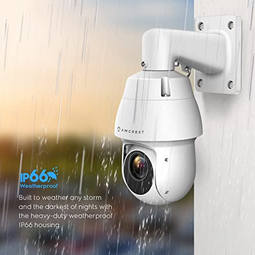 Amcrest 8MP Outdoor PTZ POE + IP Camera Pan Tilt Zoom (Optical 25x Motorized) Human and Vehicle Detection AI, Perimeter Protection, 328ft Night Vision POE+ (802.3at) IP8M-2899EW-AI