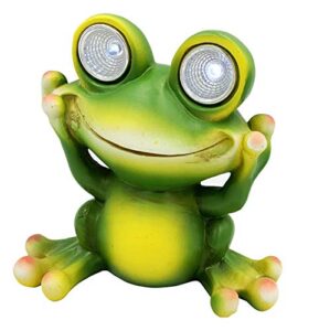 tiblen solar powered frog outdoor led garden light decor (hear – no)