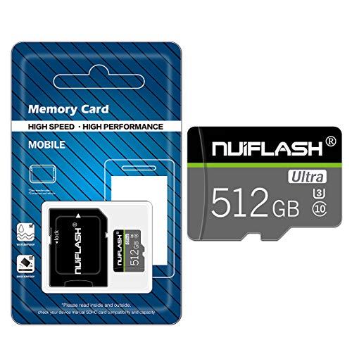 Micro SD Card 512GB Memory Card with a SD Card Adapter,Class 10 TFCard 512GB High Speed Micro Memory SD Cards for Smart-Phone,Camera,PC