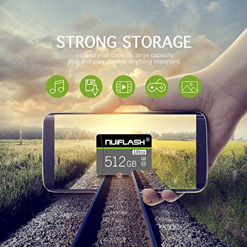 Micro SD Card 512GB Memory Card with a SD Card Adapter,Class 10 TFCard 512GB High Speed Micro Memory SD Cards for Smart-Phone,Camera,PC