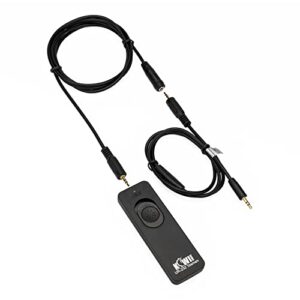 kiwifotos rr-100 remote shutter release cord for fuji fujifilm x-t5 x-t4 x-t3 x-t2 x-t1 x-t30 x-t20 x-t10 x-t100 x100v x100f x100t x-pro3 pro2 x-h1 x-h2 x-h2s gfx 100 gfx 50s gfx 50r x-e3 x-a5 & more