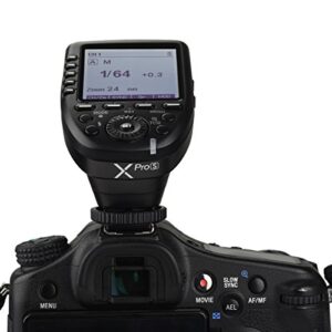 Godox Xpro-S for Sony TTL Wireless Flash Trigger 1/8000s HSS TTL-Convert-Manual Function Large Screen Slanted Design 5 Dedicated Group Buttons 11 Customizable Functions