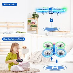 Cool Toys Gifts for Boys Girls Teenagers,Mini Drone for Kids with LED Lights,Indoor Small Quadcopter with 3D Flips,Headless Mode and 2PCS Modular Batteries,Upgraded Guards for Beginners