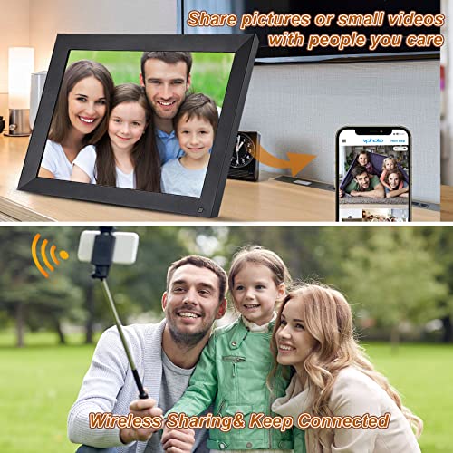 15-inch WiFi Digital Photo Frame - Fullja Smart Digital Picture Frame, Full Function, Slideshow, Motion Sensor, 32GB Electronic Photo Frame Wall Mountable Instant Share Photos/Videos via App, Cloud