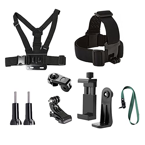 KARUIZI Chest Strap Holder for Phone Holder Hero11, 10, 9, 8, 7, 6, 5 Action Camera Accessories POV, Headband Holder, Adjustable Phone Clip Holder Chest Strap Holder Strap Holder