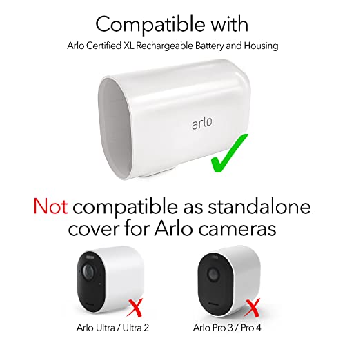 Wasserstein Silicone Case Compatible with Arlo Pro 4 XL Rechargeable Battery Housing (Black/3 Pack) - Protective Waterproof Case for Your Smart Security Cam