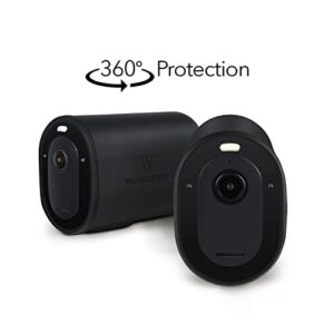 Wasserstein Silicone Case Compatible with Arlo Pro 4 XL Rechargeable Battery Housing (Black/3 Pack) - Protective Waterproof Case for Your Smart Security Cam