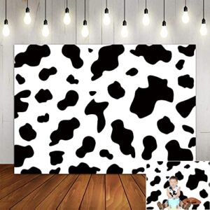 art studio soft fabric cow party photography backdrops black and white cows farm happy birthday photo background 5x3ft kids baby shower banner cake table decoration studio props