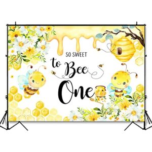 Avezano So Sweet to Bee One Party Backdrop for First Bee-Day Bee 1st Birthday Party Decorations Photography Background Bumblebee Honey Bees First Party Photoshoot (7x5ft)