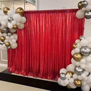 Red Backdrop Curtain 2 Panels 2ftx8ft Sequin Backdrop Drapes Red Glitter Curtains Shimmer Wedding Backdrop Curtain Drapes Fabric Red Background