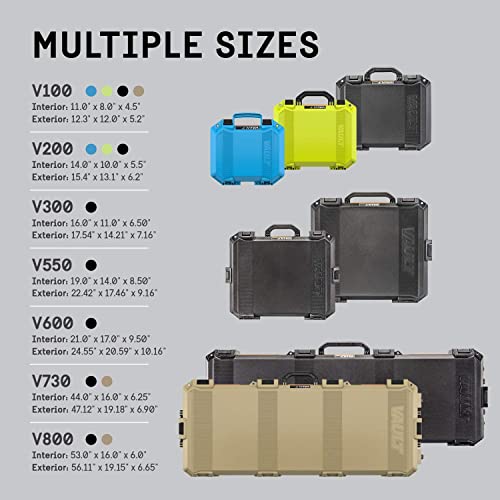 Vault by Pelican - V100 Multi-Purpose Hard Case with Foam (Black)