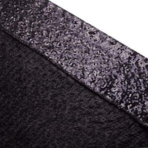 SquarePie Sequin Backdrop Not See Through Thick Background Glitter Curtain for Party 6FT x 6FT Black