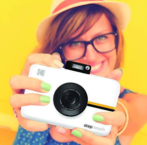 Kodak Step Touch | 13MP Digital Camera & Instant Printer with 3.5 LCD Touchscreen Display, 1080p HD Video - Editing Suite, Bluetooth & Zink Zero Ink Technology | White