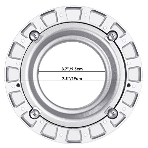 Neewer Metal Bowens Speed Ring Speedring Adapter for Bowens Softbox for Speedlite Studio Flash Strobe Monolight