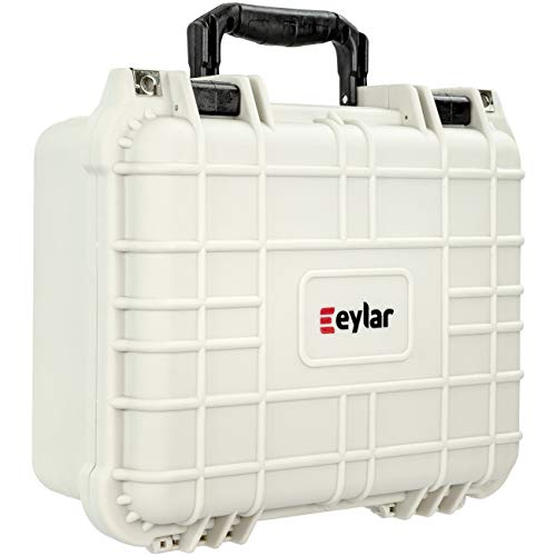 Eylar Protective Hard Camera Case Water & Shock Proof w/Foam TSA Approved 13.37 Inch 11.62 Inch 6 Inch Polar White