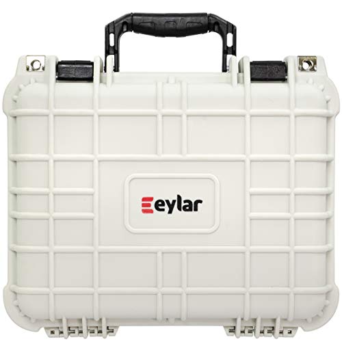 Eylar Protective Hard Camera Case Water & Shock Proof w/Foam TSA Approved 13.37 Inch 11.62 Inch 6 Inch Polar White