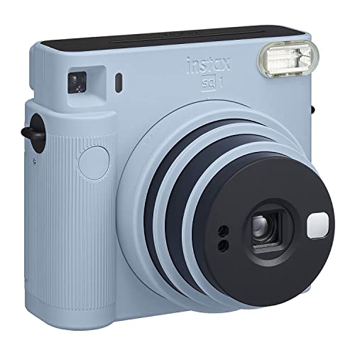 Fujifilm Instax Square SQ1 Instant Camera (Glacier Blue) Bundle with Square Film Twin Pack (20 Exposures) and Square Camera Case (3 Items)