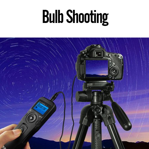 PHOTOOLEX Intervalometer Digital Camera Remote Shutter Release Controller LCD Timer Control with Cord for Canon EOS Rebel T6 T7 80D 70D 60D 60Da 77D T7i T6i T6s SL2 SL1 T5 T3 T5i T4i T3i T2i EOS