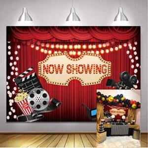 binqoo 7x5ft movie night backdrop for birthday party movie theme now showing red carpet photography backdrop and studio props movie party ceremony dress-up awards parties photo photography background