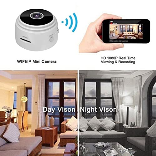 Homezo Mini WiFi Security Camera, Spy Camera Hidden Camera WiFi with Audio, Wireless Mini Covert Security Camera for Home and Office, Small Nanny Camera Indoor with Remote View (Black)