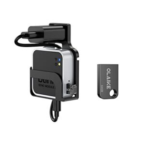 olaike 64gb usb flash drive and outlet wall mount for blink sync module 2,easy to remove bracket holder with short cable for blink outdoor indoor security camera(not included blink sync module),black