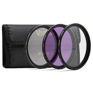 vivitar 40.5mm 3-piece multi coated filter kit uv+cpl+fld