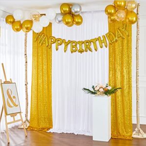 10 x10ft Thick White Wrinkle Free Backdrop Curtain Drapes White Backdrop Panels Background for Photography Wedding Parties Birthday Baby Shower