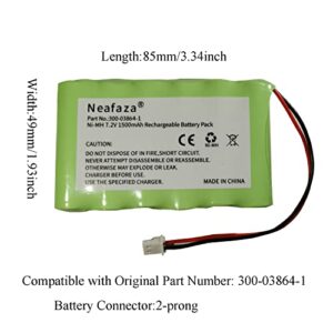 NEAFAZA 300-03864-1 7.2v 1500mAh Battery Replacement Compatible with Honeywell Alarm Lynx WALYNX-RCHB-SC Honeywell Lynx Touch K5109, L3000, L5000, L5100, L7000