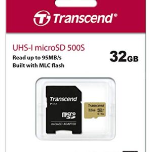 Transcend 32GB microSDXC/SDHC 500S Memory Card TS32GUSD500S