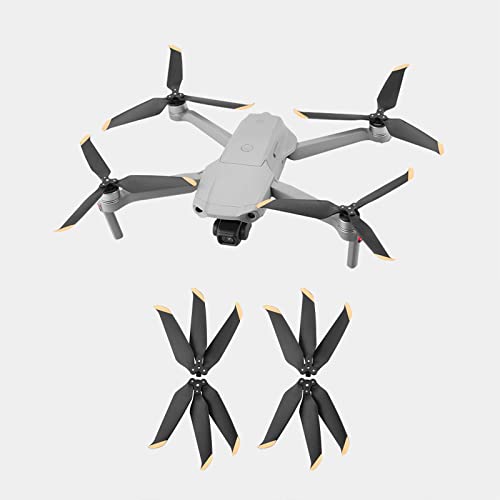 4k Camera Drone Foldable 4pcs Quick Release Propeller Lightweight Replacement Blades Compatible with DJI Mavic Air 2 and Air 2S Drone Three Noise Canceling Propeller Hs700d Case (Black, One Size)