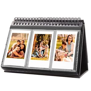 instax mini photo album for fujifilm instax mini 11 12 9 40 evo liplay 8 7+ instant camera, 96 pockets desk calendar polaroid photo albums for polaroid kodak zink 2×3″ film & kpop photo card (black)