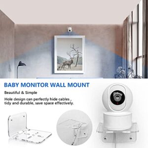 HAYVAN Acrylic Small Floating Shelf for Security Cameras, Baby Monitors, Speakers, Plants & More - 4'' Universal No Drill Shelves Easy to Install with Strong Tapes & Screws (Clear 3 Pack)