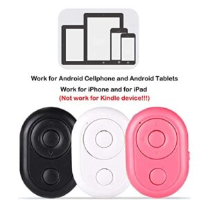 Bluetooth Kindle Page Turner Remote for iPhone - Bluetooth Camera Remote,Tiktok Remote and Powerpoint Remote Clicker for iPad (White)