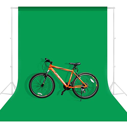 MOUNTDOG 6.5 x 10ft Green Screen for Photography, Chromakey Polyester Green Backdrop Background for Photo Video Studio, Zoom, YouTube, Online Meetings, Gaming (Stand NOT Included)