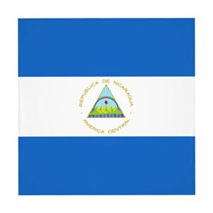 LIICHEES Flag of Nicaragua Tablecloth Kitchen Dining Room 54"x54" Square Washable Table Cover Outdoor Garden Picnic Tablecloths