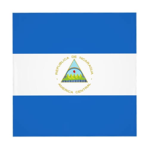 LIICHEES Flag of Nicaragua Tablecloth Kitchen Dining Room 54"x54" Square Washable Table Cover Outdoor Garden Picnic Tablecloths