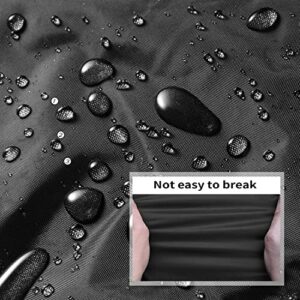 LooDro Patio Umbrella Cover fits 9-12ft Waterproof Umbrella Covers with Zipper Outdoor Garden Umbrellas Market Parasol Covers with Push Rod, Black